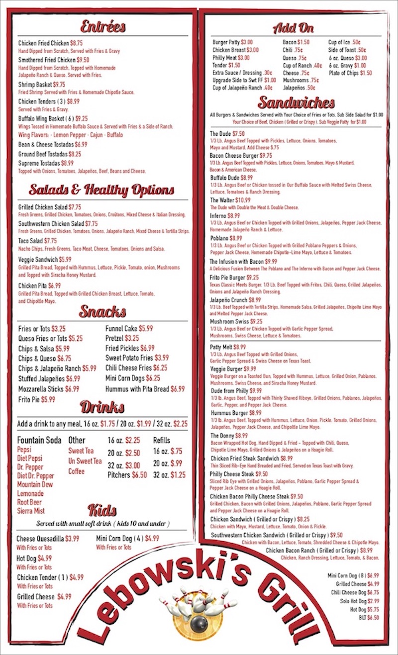 Lebowski's Grill at Westgate Lanes